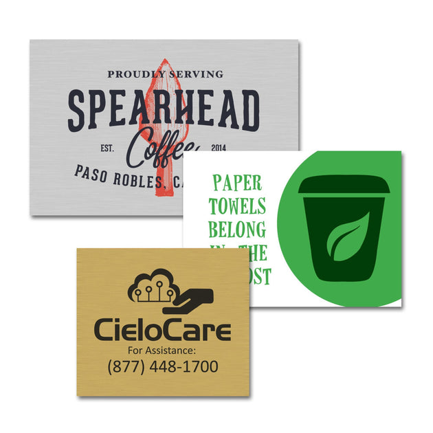 UV Stable Aluminum Sign with Custom Full Color Imprint - Dash Plate ...